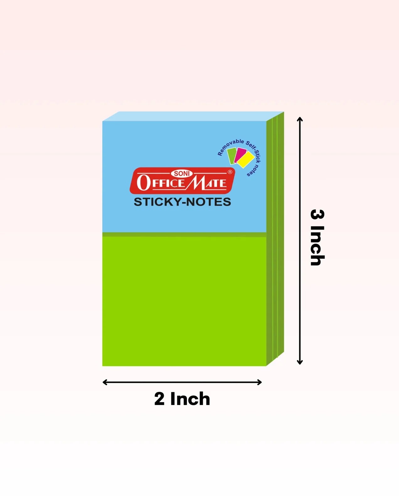sticky note pad green